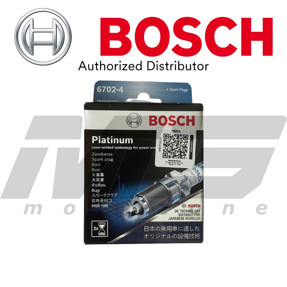 BOSCH FR8DPP30X Platinum Automotive Spark Plug (Set of 4) Cross ...