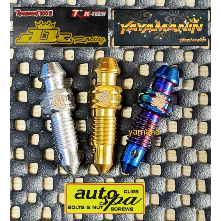 yayamanin lazer printed yamaha and honda caliper bleeder bolts small ...