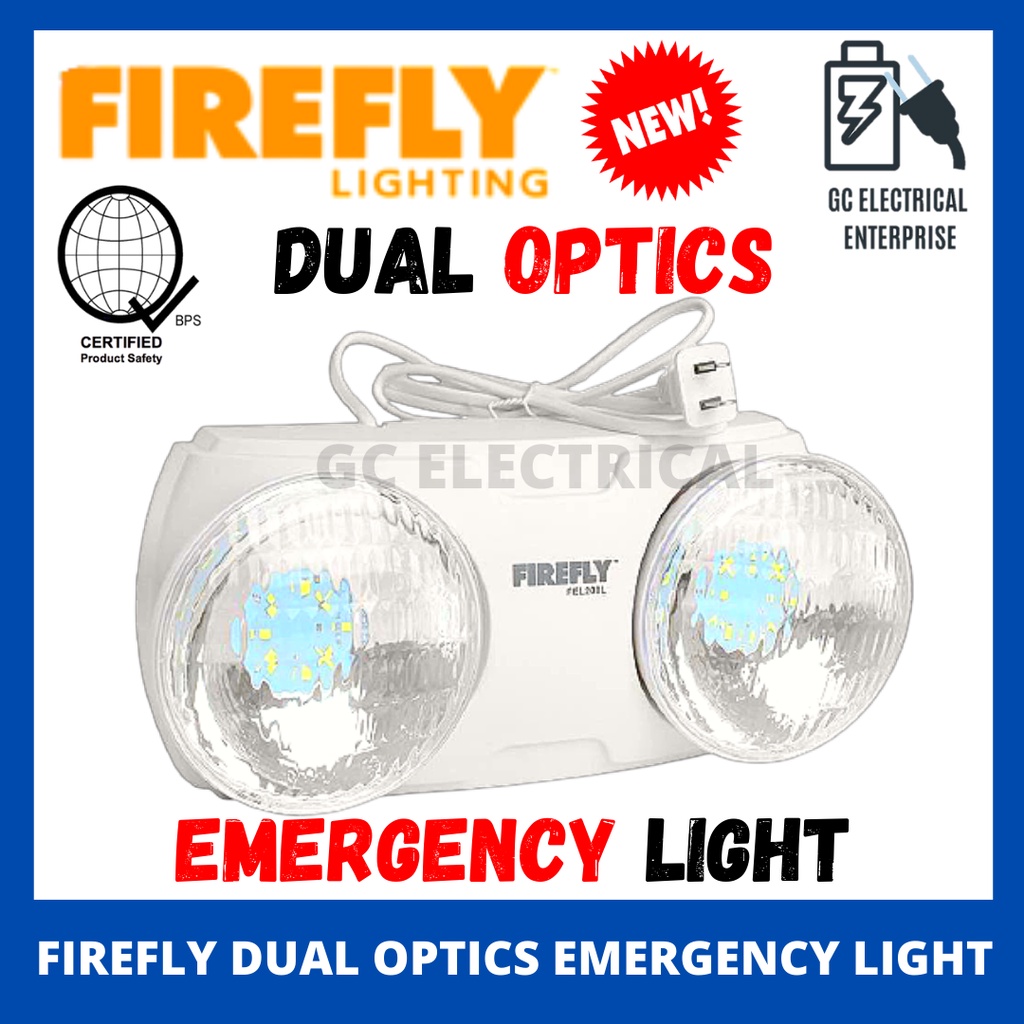 FIREFLY Dual Optics Rechargeable Commercial Safety LED Emergency Light ...