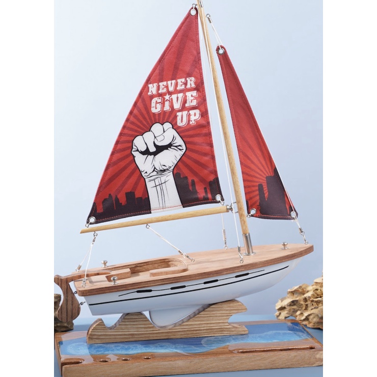Lucky C300 boat model gift.T9 from composite and natural wood | Shopee ...
