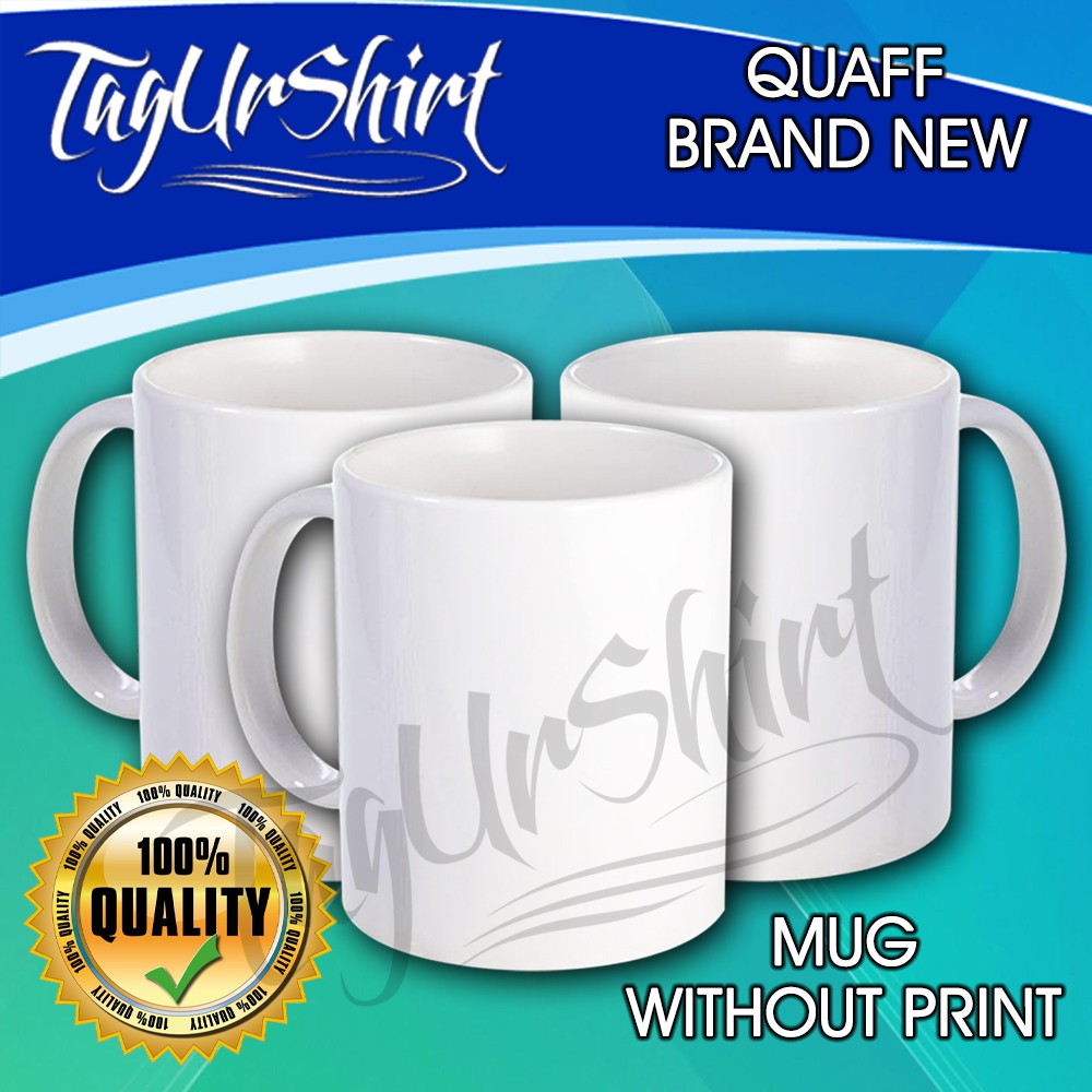 QUAFF Plain White Mugs WITHOUT PRINT for Sublimation Printing *CHOOSE J ...