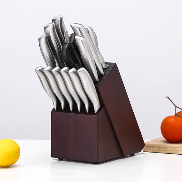 14 Pieces Premium Knife Set including Wood Stand (Stainless Kitchen ...
