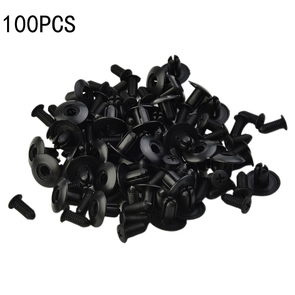 Fastener clips Auto Buckle Bumpers Car Screw 100pcs Universal 8mm Decal ...
