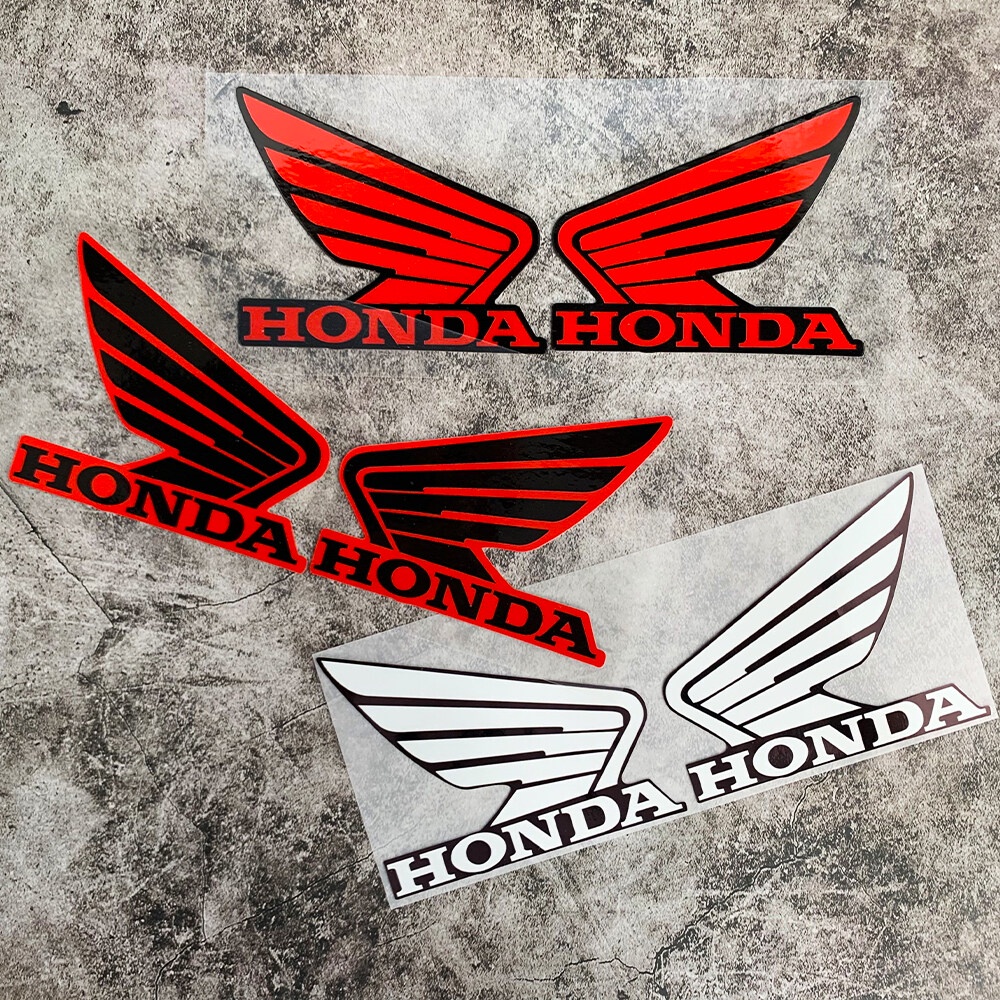 1 pair Honda badge logo reflective sticker motorcycle fuel tank fairing ...