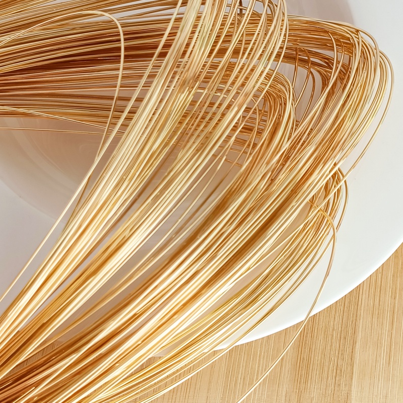 Strong Color Preservation 14K Copper Plated Real Gold Semi-Hard Thread ...