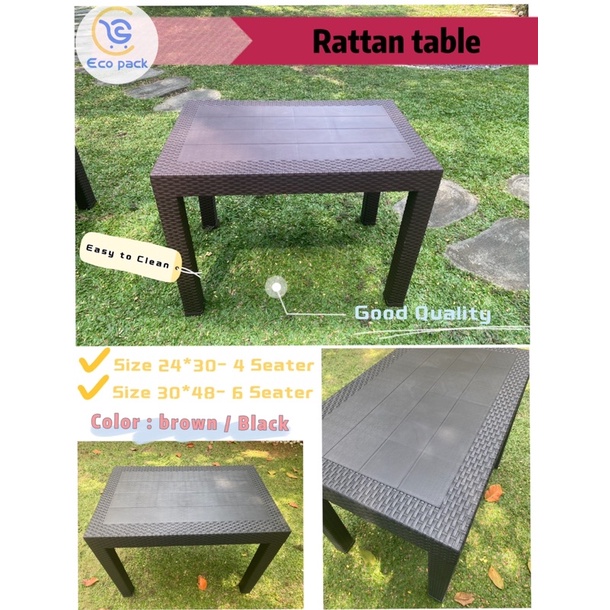 HAWAII Rattan table dining table garden table outdoor table | Shopee ...