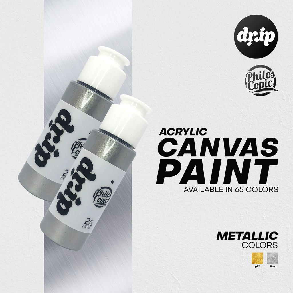 Drip Canvas Paint - Metallic Colors - ( Drip by Philoscopic ) | Shopee ...