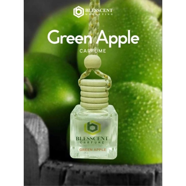 Blesscent Car & Room Perfume Hanging Diffuser Green Apple Scent ...