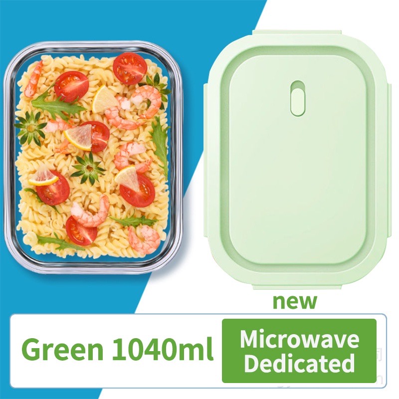 Glass Crisper Airtight Food Keeper Leakproof Microwavable Oven Heating ...