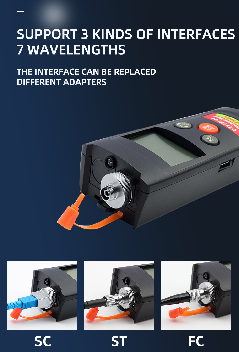 APM-80T Fiber Optical TesterOptical Power Meter Fiber Optical Multi ...