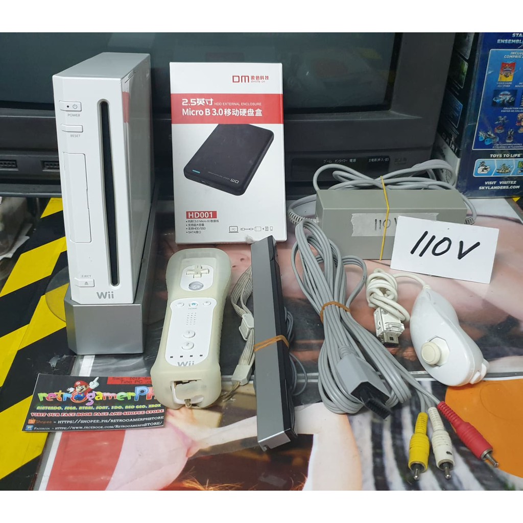 80GB - Nintendo Wii Complete Basic Bundle (Soft Modded) with 80GB HDD ...