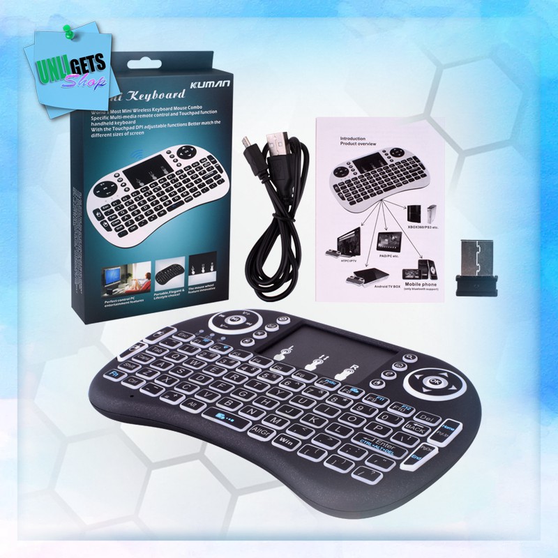 Amazing Mini keyboard Tri-Colour RGB Backlight - Wireless Mini Keyboard ...