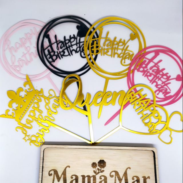 Happy Birthday Queen Acrylic Cake Topper | Shopee Philippines