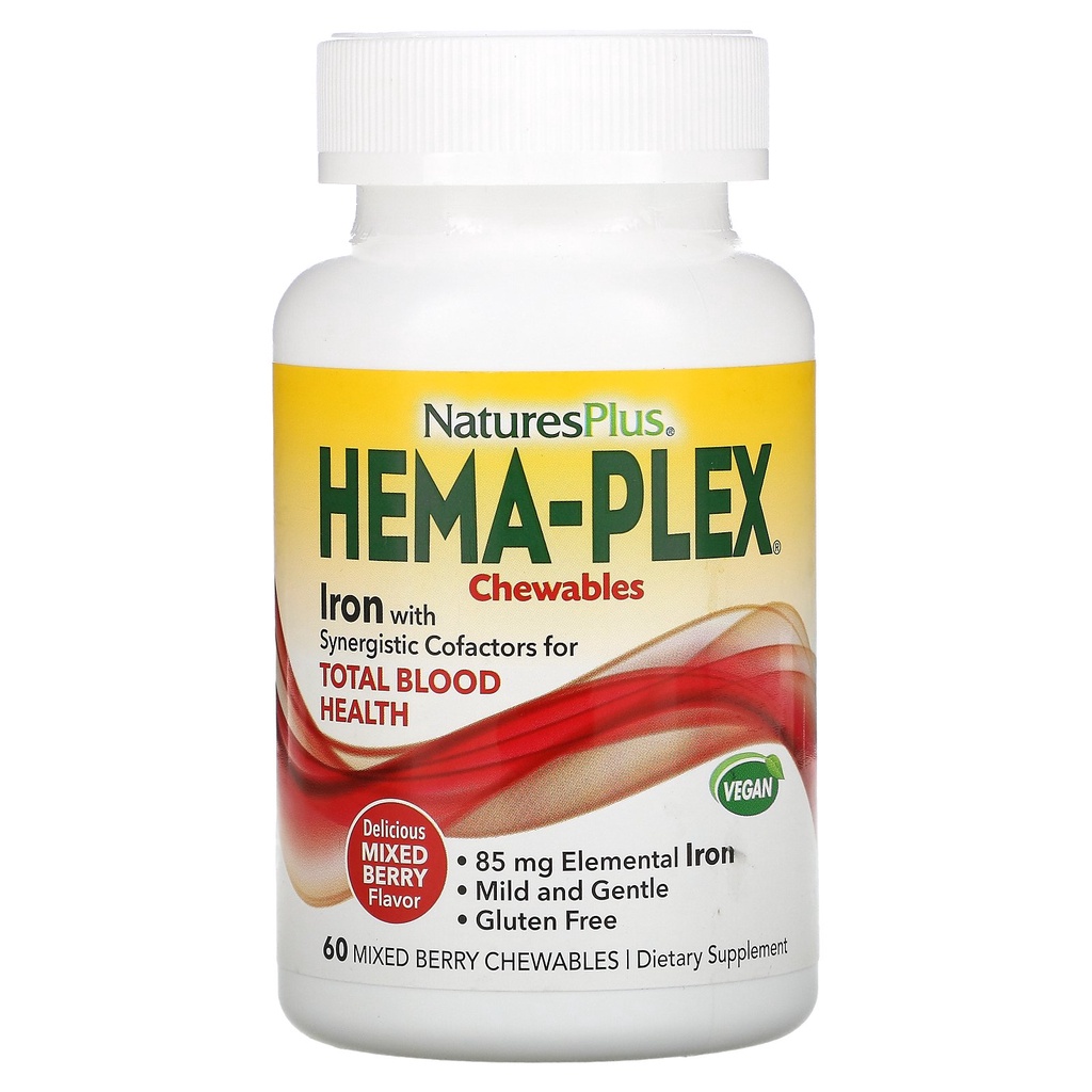Nature's Plus, Hema-Plex, Iron High Potency, 60 Fast-Acting Softgels or ...