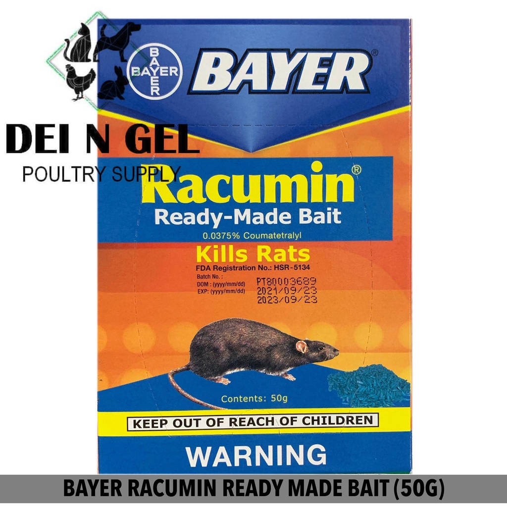 BAYER RACUMIN READY-MADE BAIT FOR RATS (50g) | Shopee Philippines