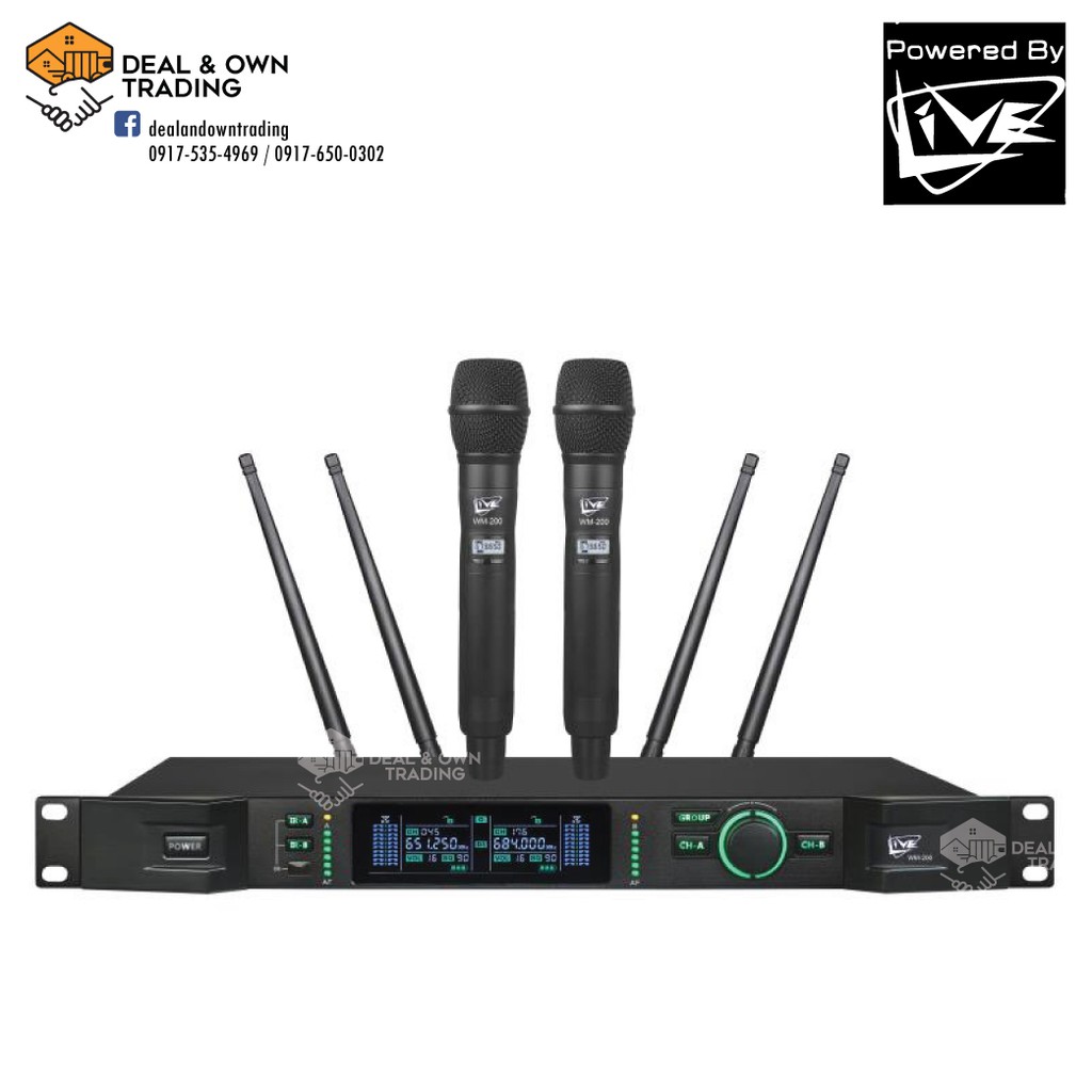 Live WM-200 200meters UHF Microphone | Shopee Philippines