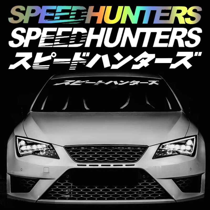 1 Pcs SPEEDHUNTERS/スピードハンターズ Reflective Stickers Car Door Decal ...