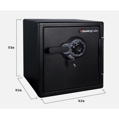 SENTRY SAFE SFW123DTB 1-Hour Fire + Water + Security Protection Large ...