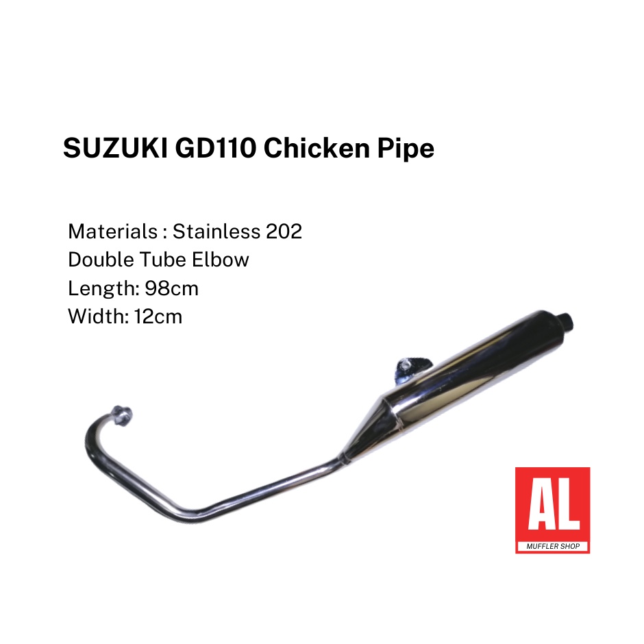 Suzuki GD110 Chicken Pipe / Suzuki GD 110 Muffler | Shopee Philippines