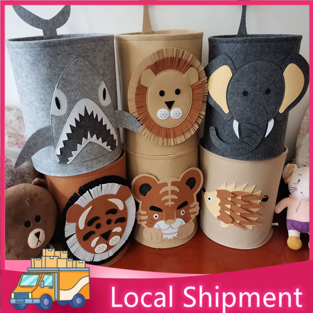 34*37CM Toy storage box felt storage bucket animal shape storage box ...