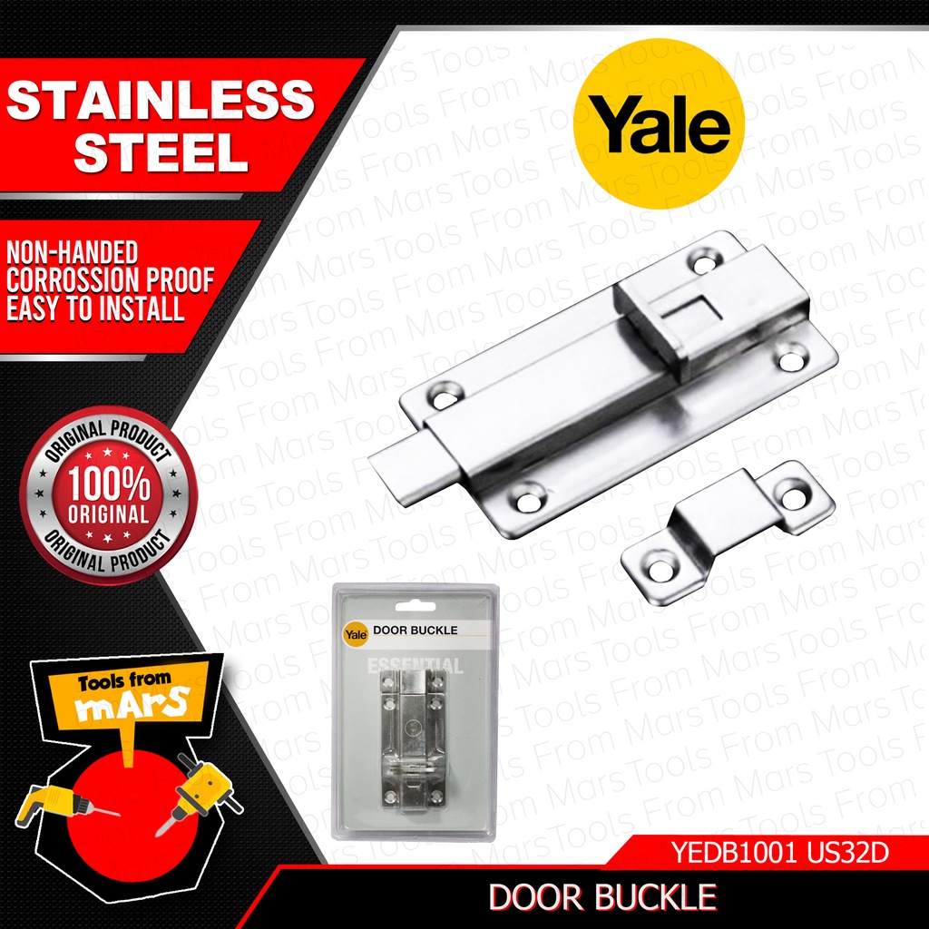YALE Essential Series Door Buckle Barrel Bolt #YEDB1001 US32D Satin ...