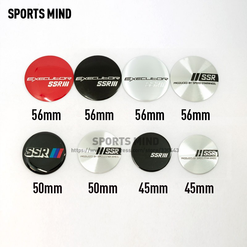 4PCS/lot 45mm 50mm 56mm Car Wheel Center Cap Emblem Sticker For SSR ...