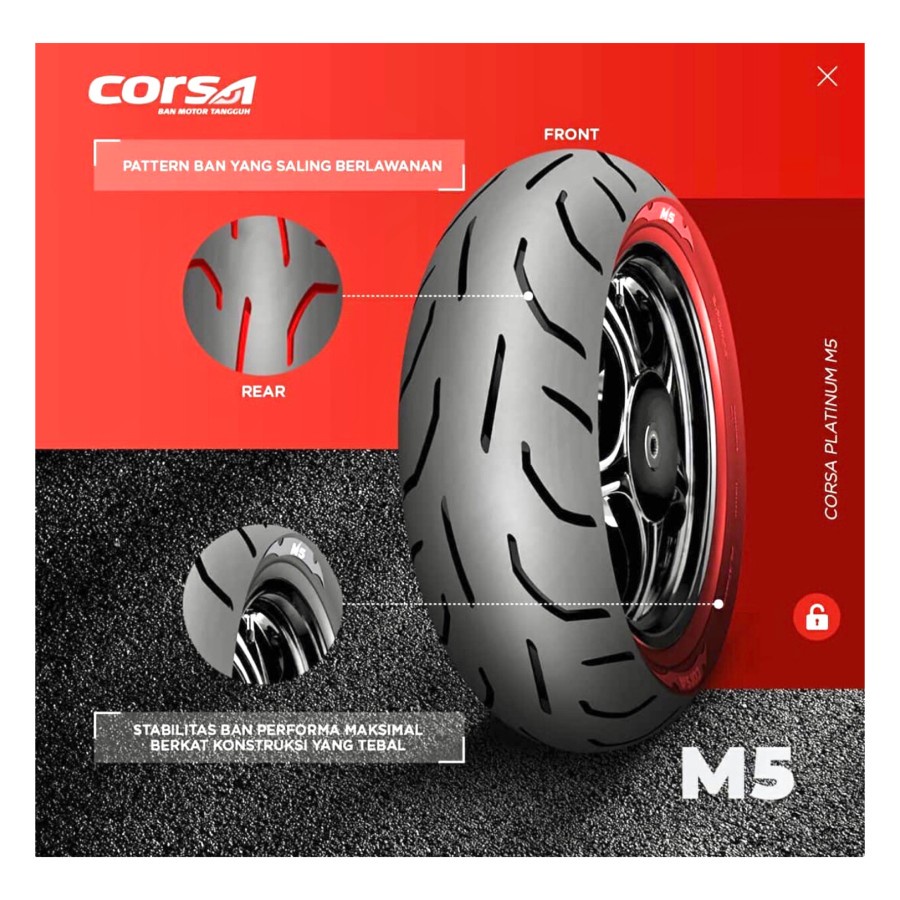 Honda Corsa M5 Tires 100/90-12 (Front) | Shopee Philippines