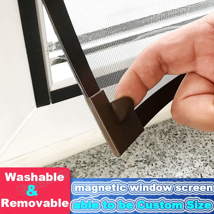 Adjustable Magnetic Window Screen &Velcro Window Screen，anti mosquito ...