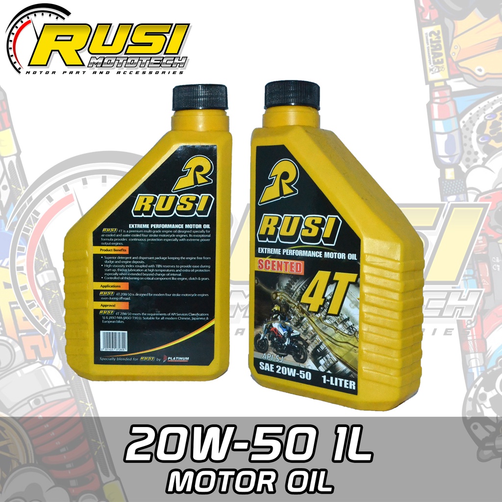RUSI SCENTED OIL 20w-50 1L / MURANG ASSORTED ENGINE OILS | Shopee ...