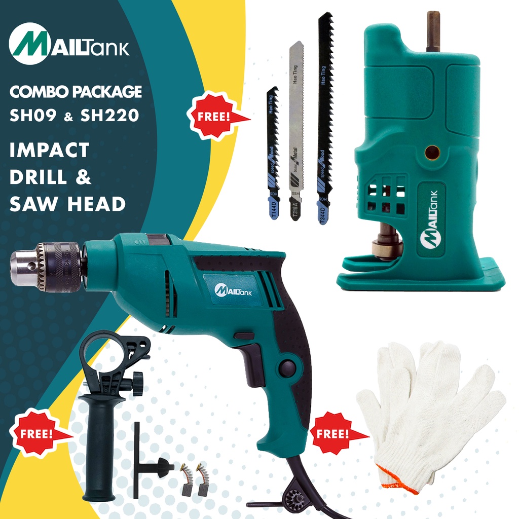 MAILTANK (SH192.SH220) Impact Drill / Hammer Drill & Saw Head Combo ...