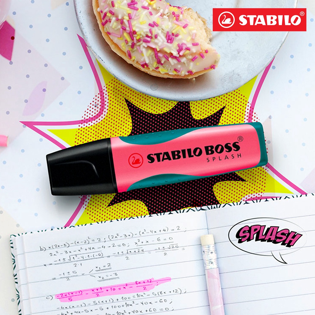 STABILO BOSS Splash Highlighter Pen Marker Set of Color School Office ...