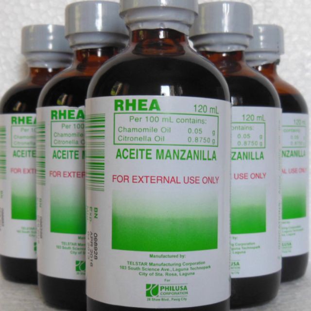 Rhea Aceite De Manzanilla with Chamomile Oil and Citronella Oil ...