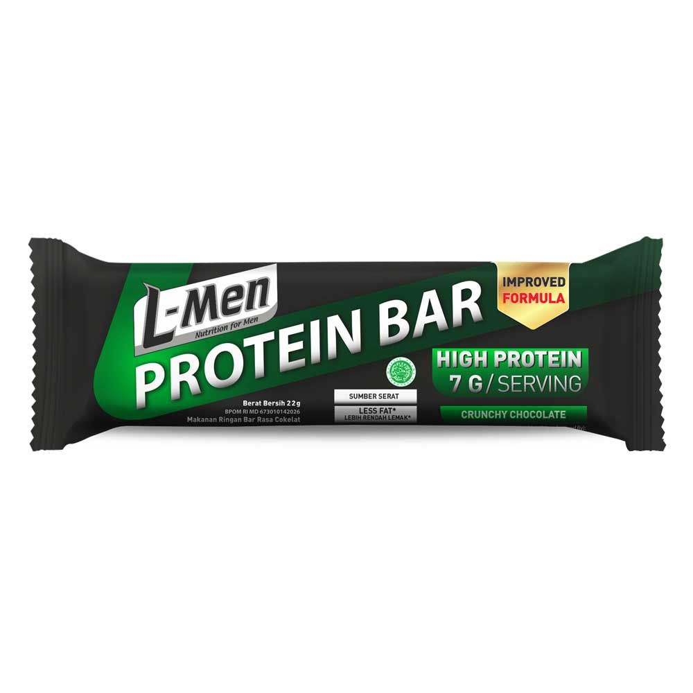 L-men Bar Crunchy Chocolate 22g - Low Fat Snack With Whey Protein ...