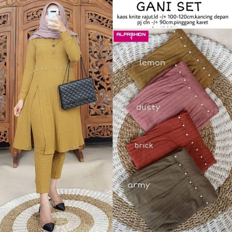 Gani SET || Matt Knit Knit Shirt Import Premium | Shopee Philippines