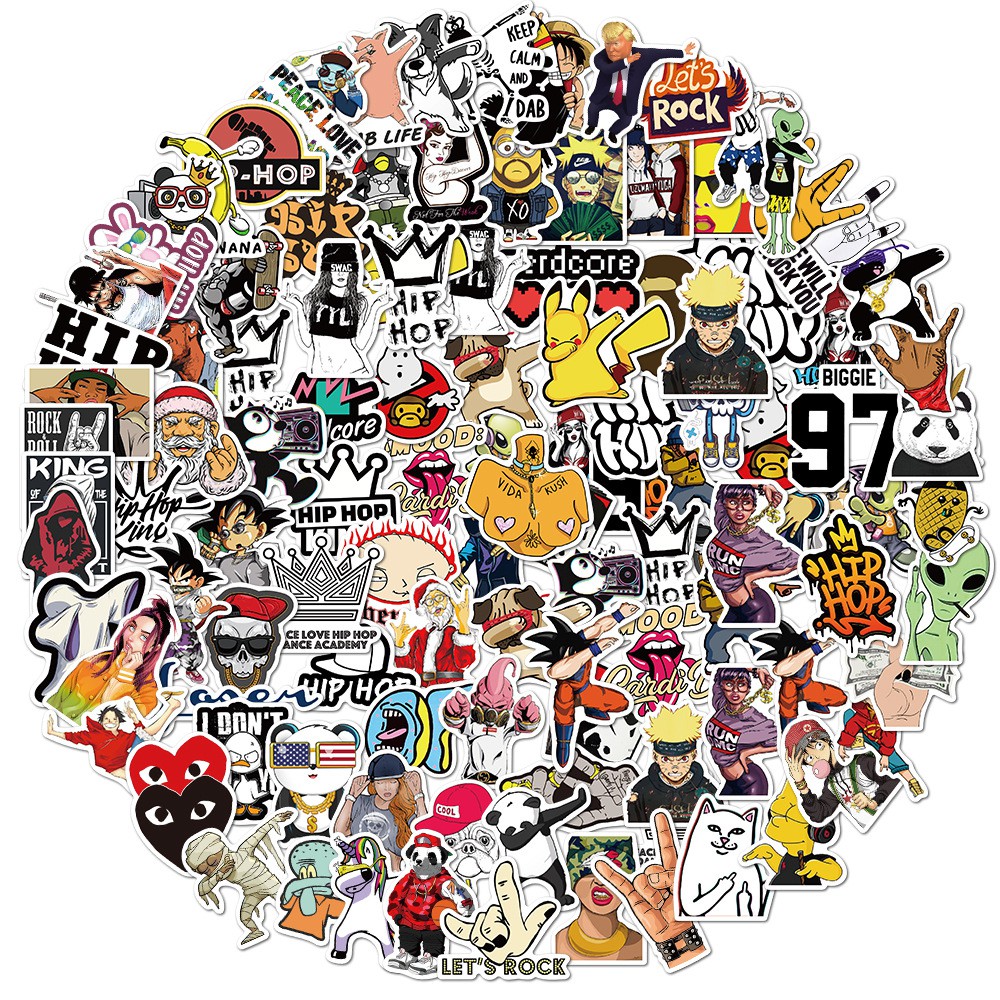 200/100/50pcs Cool Vinyl Stickers Pack Waterproof Graffiti Decals for ...