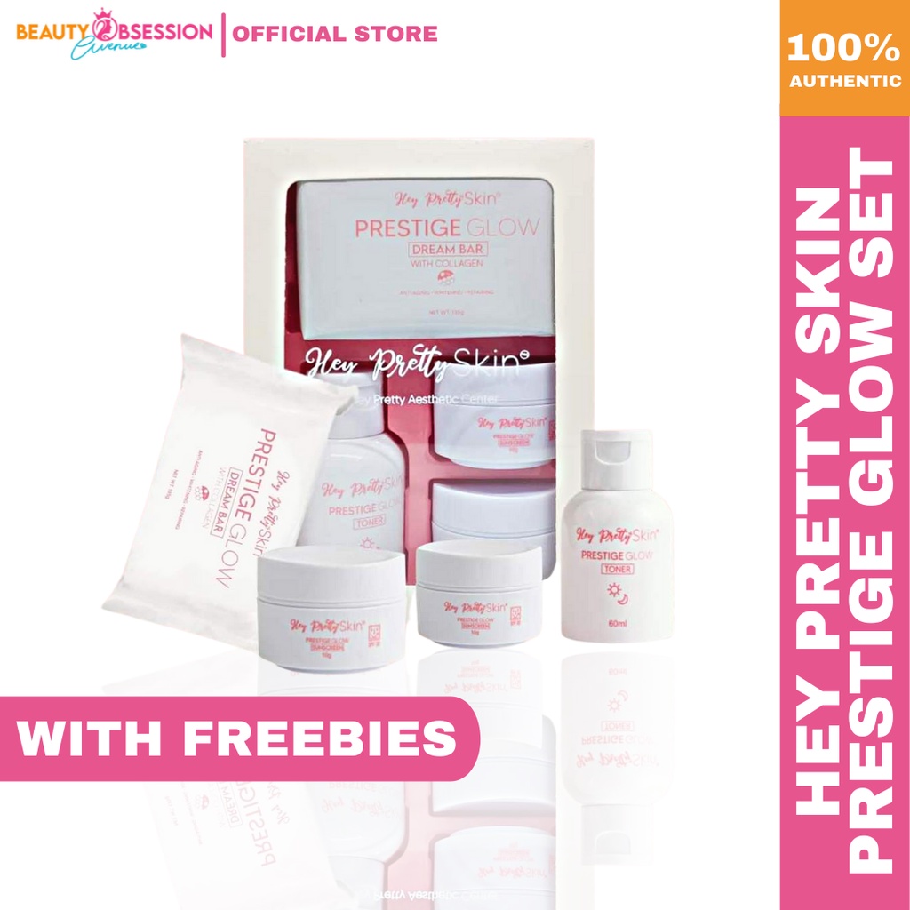 Hey Pretty Skin Prestige Glow Set Whitening Kit | Shopee Philippines