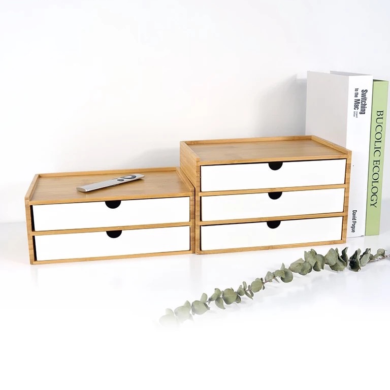 Japan Style Minimalist Desk Wooden Drawer Storage Organizer | Shopee ...