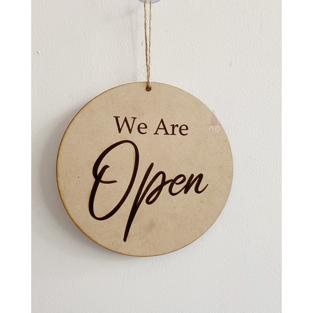 GANTUNGAN Wooden Open Closed Sign / Open Closed Wooden Signage / Open ...