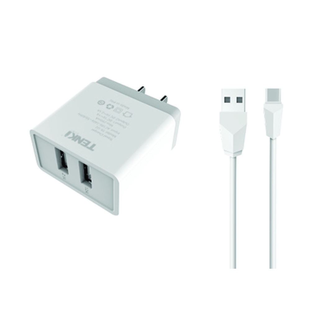 TENKI 100% Authentic Double Port USB 2.1A Wall Adaptor Charger Set ...