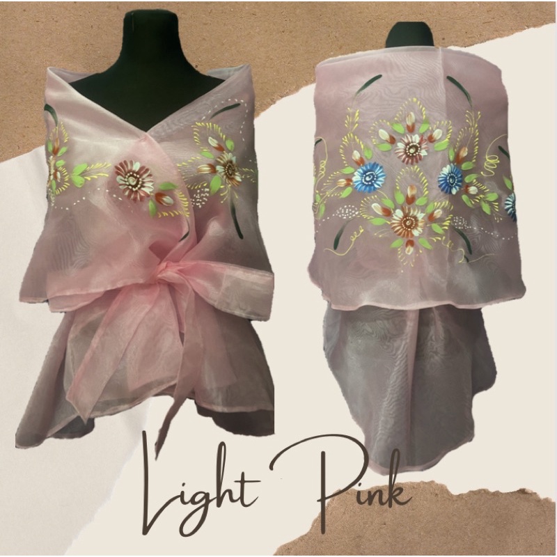 Modern Filipiniana Overlap/ Wrap Around Top (Painting & Embroid ...