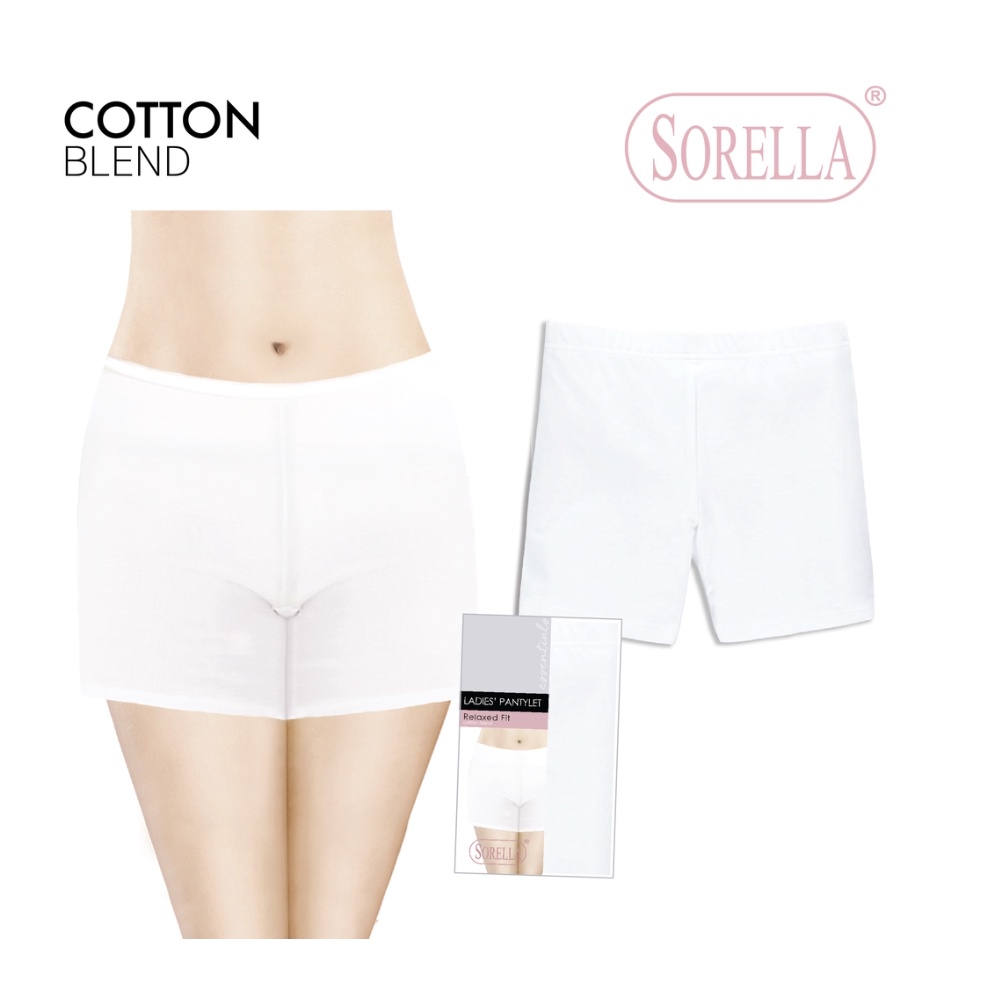 SORELLA Women's Soft Cotton Blend Pantylet Inner Shorts | Shopee ...