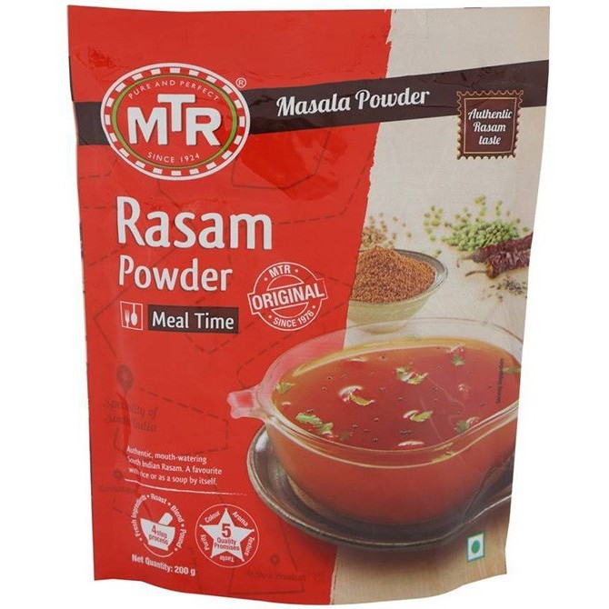 MTR Rasam Powder -Masala Powder-Spicy Tamarind Soup Mix Powder 200g ...