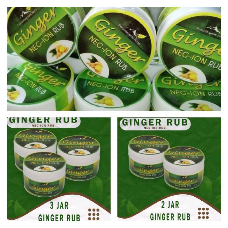 2 and 3 Jars of Ginger Negative Ion Rub Ginger Rub | Shopee Philippines