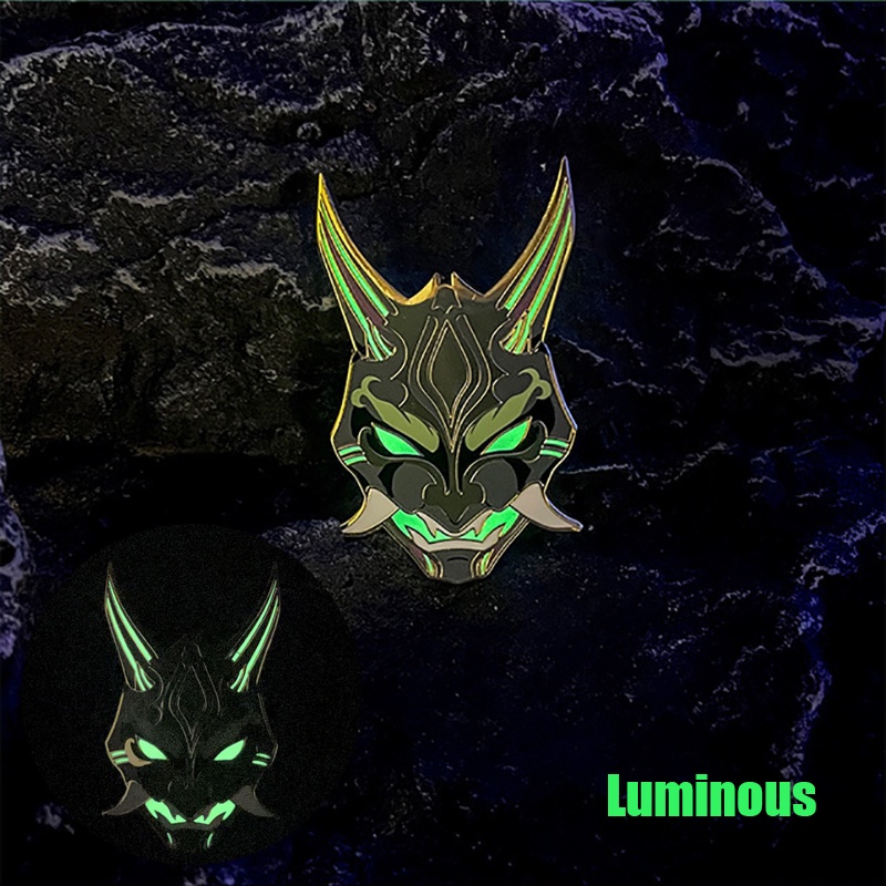 Game Genshin impact pin xiao badge Luminous enamel metal badge | Shopee ...