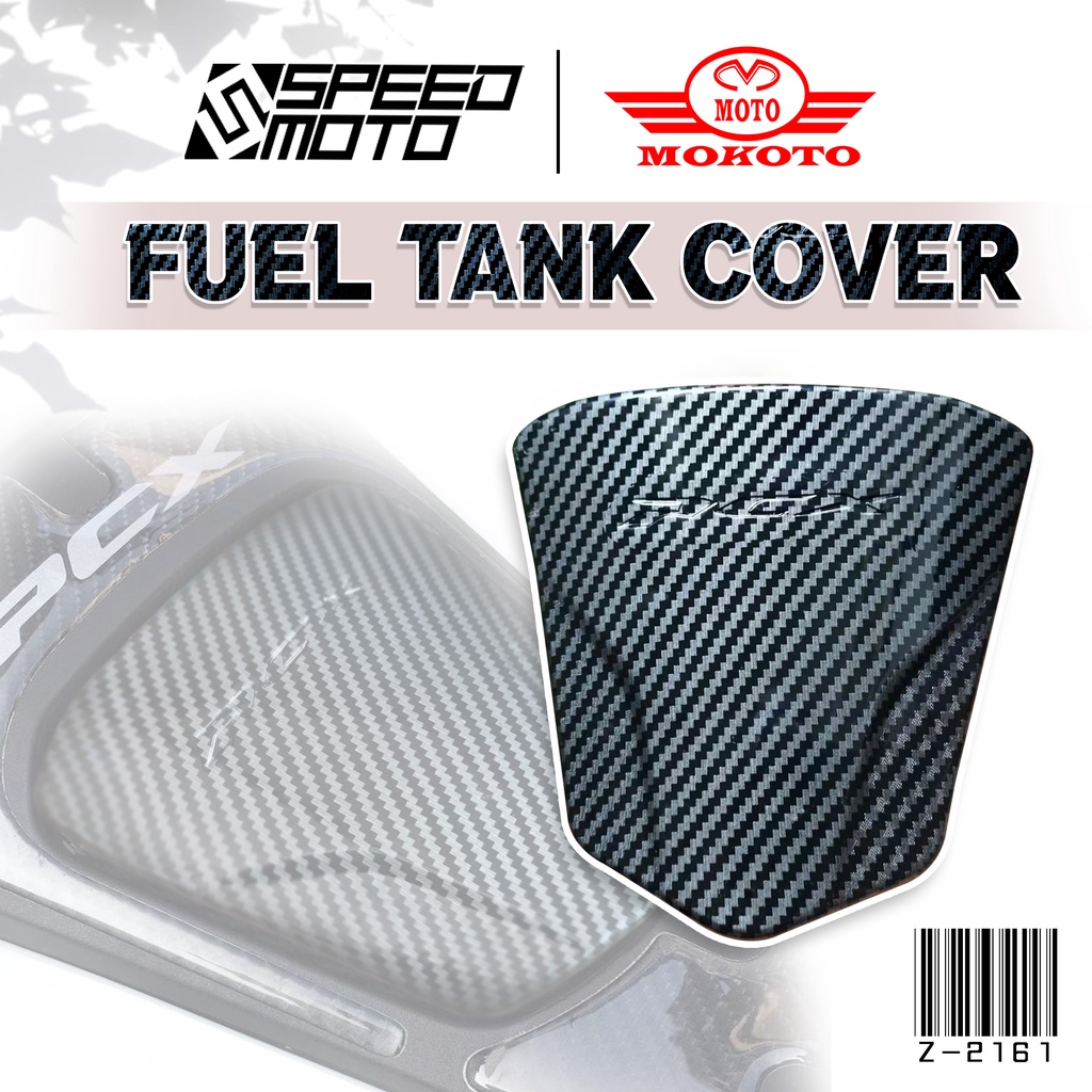 PCX 160 GAS FUEL TANK COVER PAD Z-2161 GLOSSY-CARBON GARNISH FOR HONDA ...
