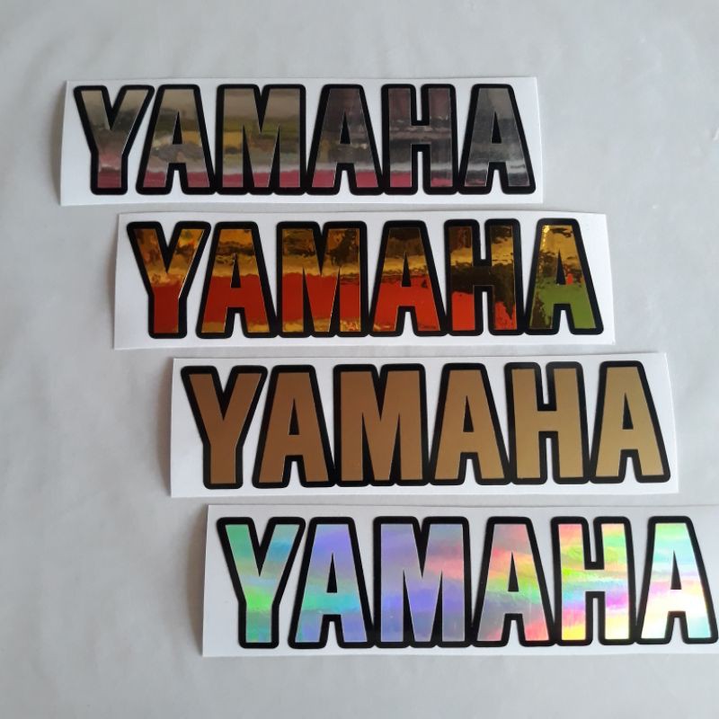YAMAHA Word STICKER/DECAL IN GOLD, SILVER & HOLOGRAM | Shopee Philippines