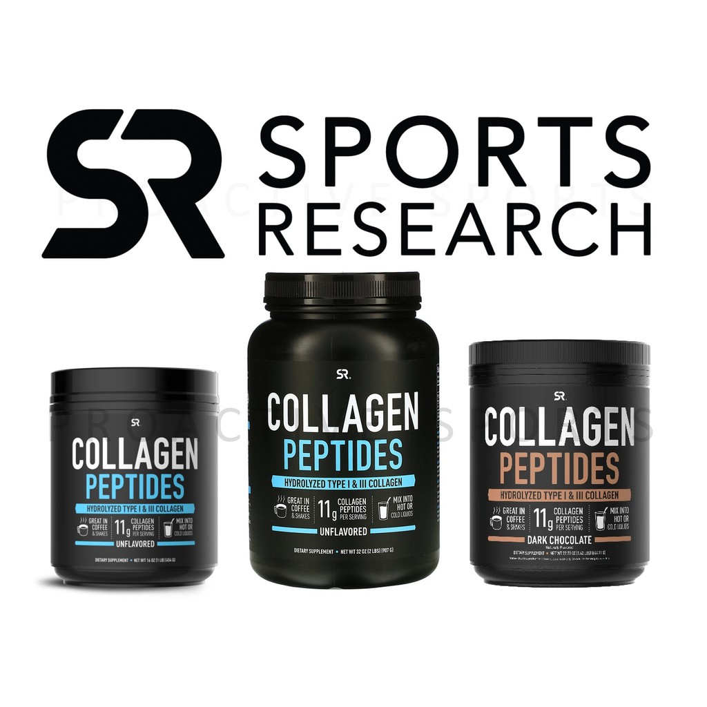 Sports Research Collagen Peptides, Hydrolized Type I & III Collagen ...