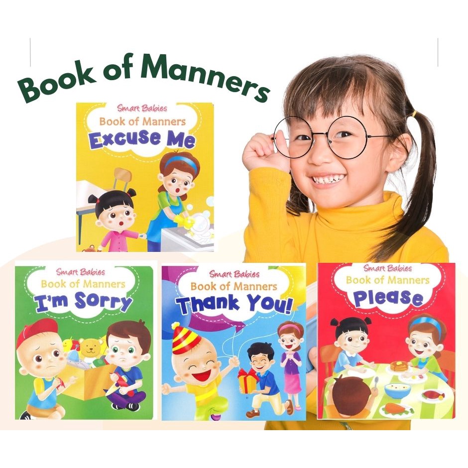 Smart Babies Good Manners Board Books for Toddlers Series 1 Excuse Me ...