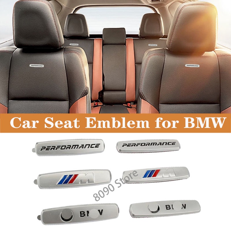 Modified BMW M Performance Car Seat Emblem Sticker Auto Chair ...