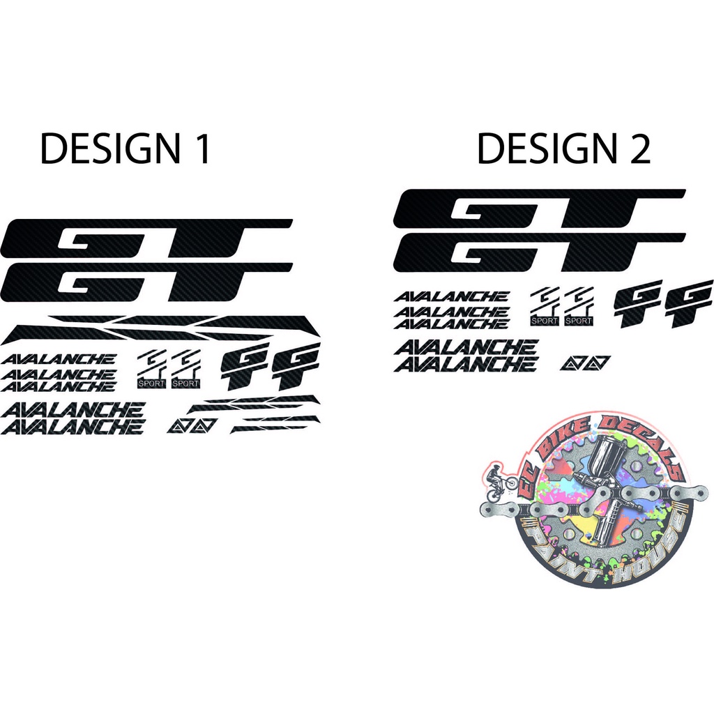 GT AVALANCHE FRAME DECALS METALLIC | Shopee Philippines